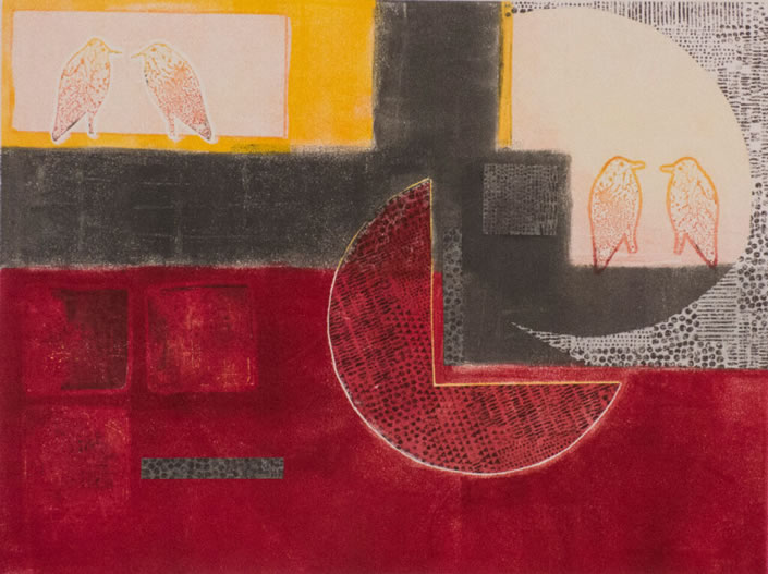Printmaking Two Opposing Parties | Pam Smyth Studio | Artist | Abstracts